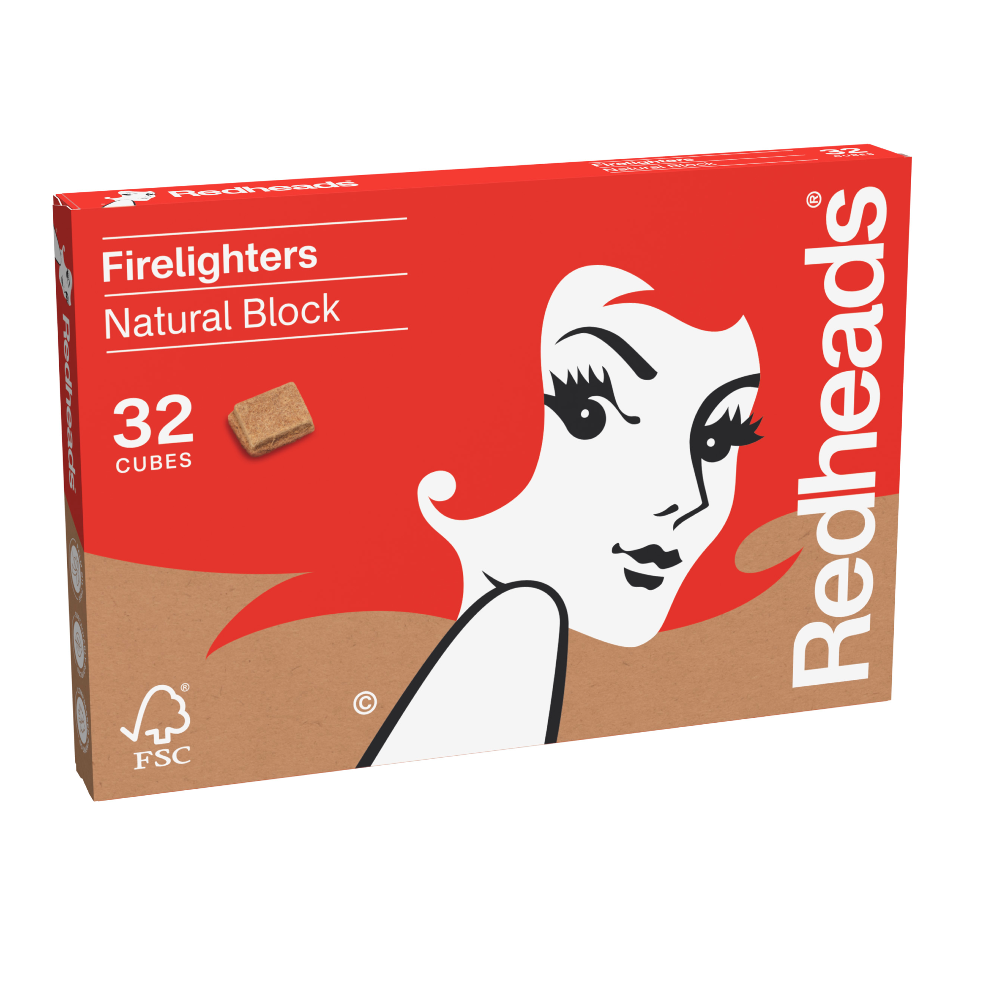 Redheads® Natural Block Firelighters – Sustainable & Palm Oil-Free ...