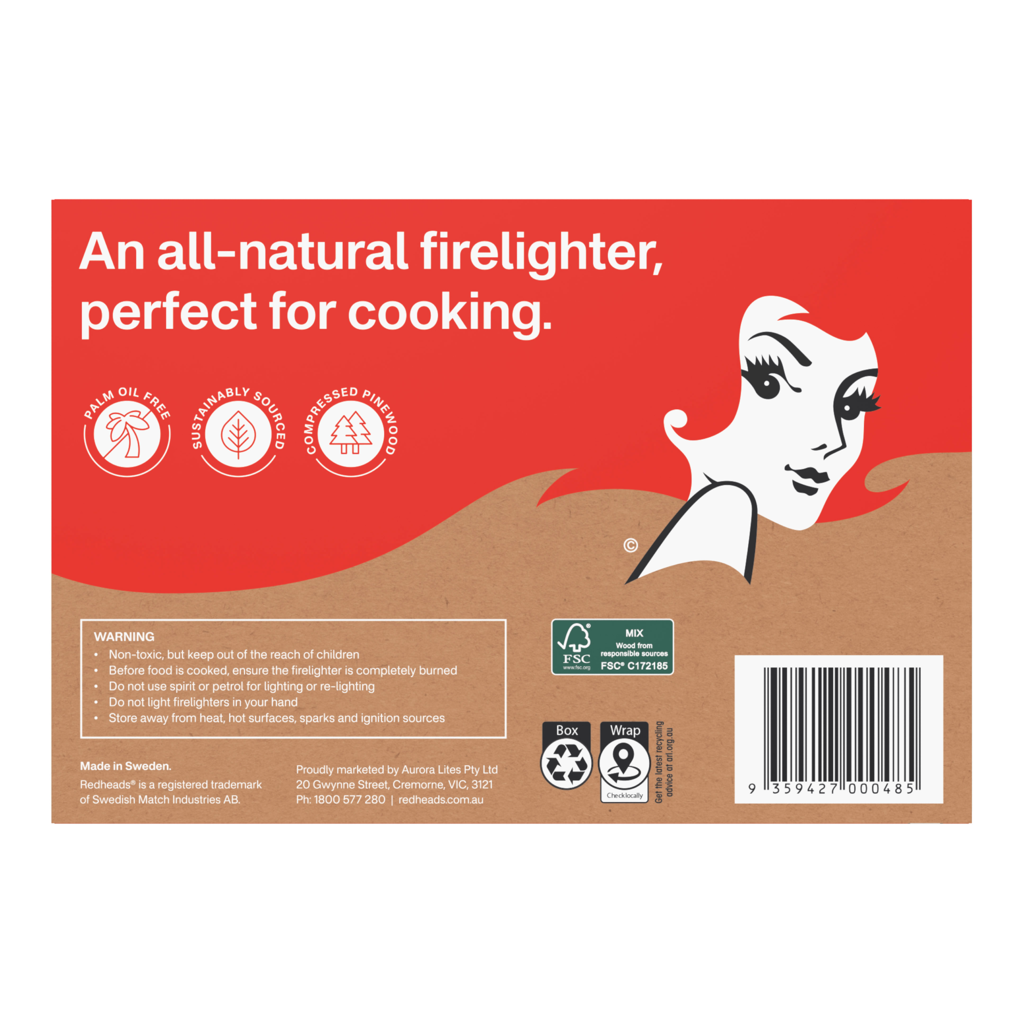 Redheads® Natural Block Firelighters – Sustainable & Palm Oil-Free ...