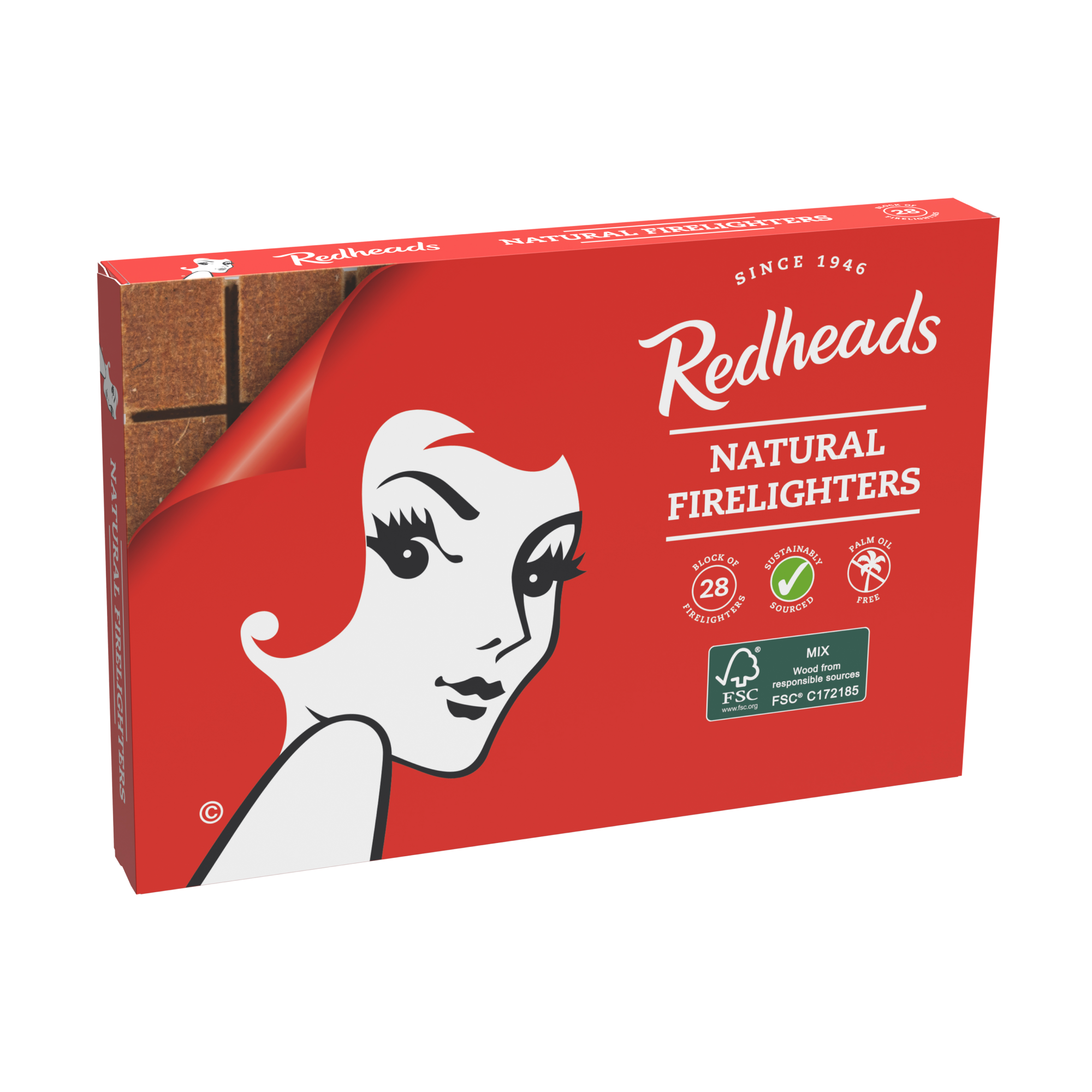 Redheads® Natural Block Firelighters – Sustainable & Palm Oil-Free ...