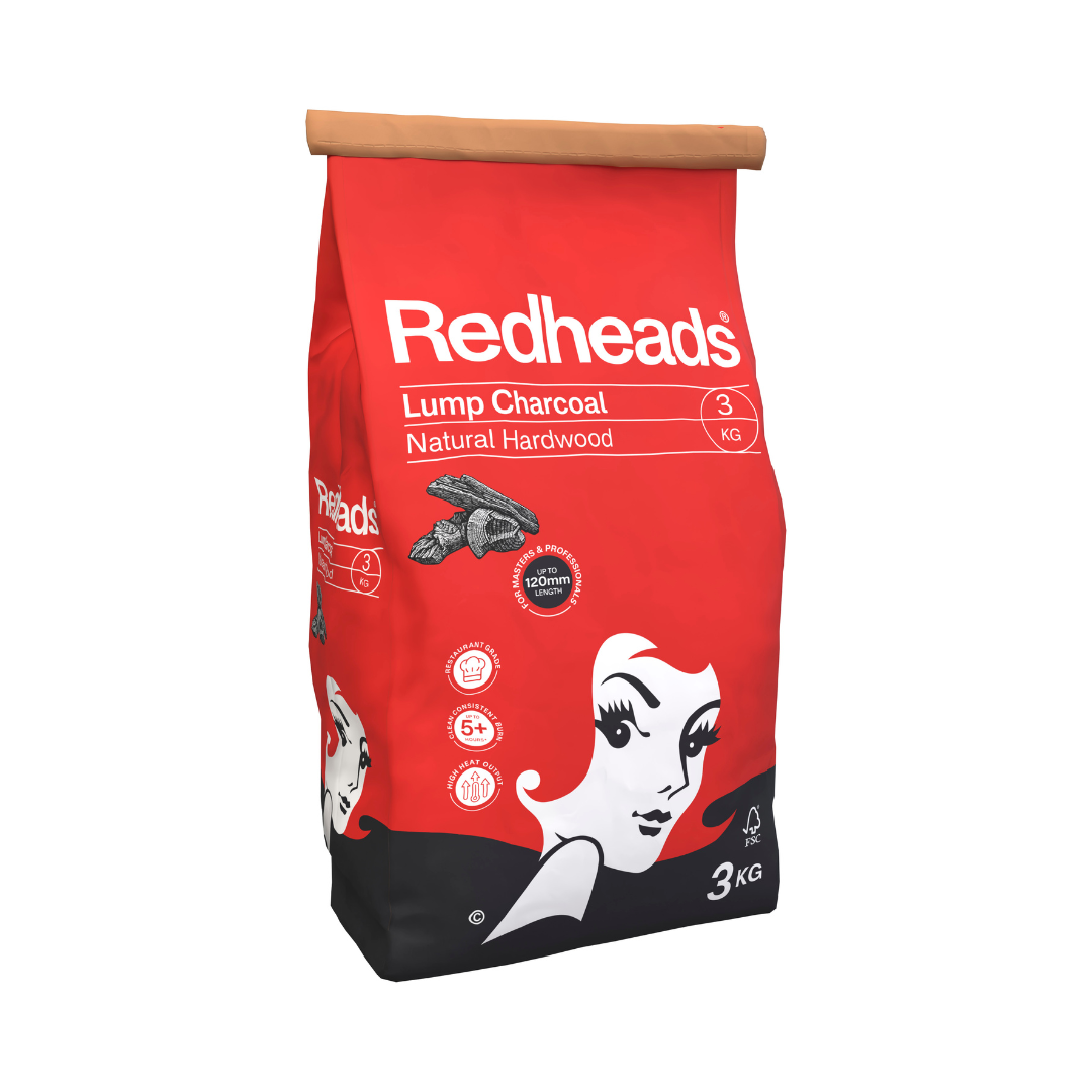 Redheads Lump Charcoal 3kg | Natural Hardwood BBQ Charcoal – Redheads ...